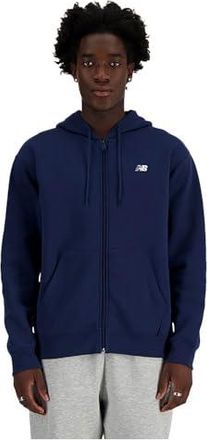 New Balance Sport Essentials Logo Fleece Full Zip pour homme, Nb Navy, L