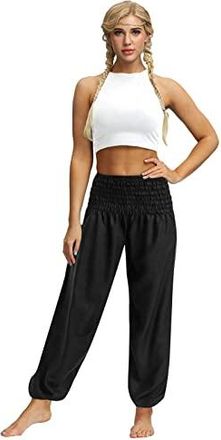 Generic Pantalon L&eacute;ger Femme Fluide &Eacute;t&eacute; Chic Lin Sports De Fitness dhiver en Cours DEx&eacute;cution V&ecirc;tements De Plein Pantalons Surv&ecirc;tement avec Poches Ensemble Li
