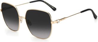 Jimmy Choo London Femme, Accessoires, Jaune, Taille: ONE Size Lunettes de Soleil Bicolores en M&eacute;tal Monture Carr&eacute;e