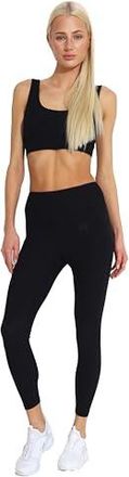 Carlheim Womens Active Wear Leggings Ribbed Helle, Black, Small