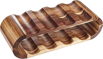 Generico Weinregal aus Holz | Organizer mit 2 Ebenen f&uuml;r 8 Flaschen, platzsparend, f&uuml;r Wein, f&uuml;r Zuhause, K&uuml;che, Bar, Party, Geschenke