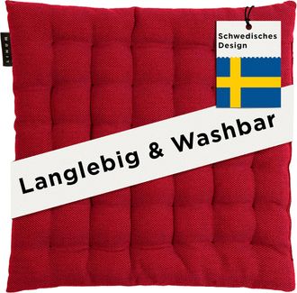 Linum Pepper Stuhlkissen 40x40 aus 100% Baumwolle, Premium Sitzpolster f&uuml;r K&uuml;che, Esszimmer und Outdoor, Komfortables Sitzkissen Stuhl, formstabil und als S