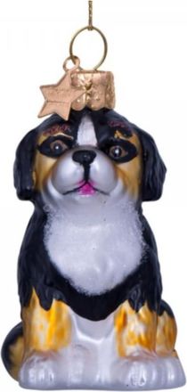 Vondels Ornament Glass Baby Berner sennen Dog H8cm