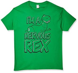 Disney Pixar - Nervous Rex Mens Crew Neck T-Shirt Kelly Green XL
