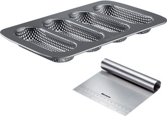 Westmark Mini-Baguette-Form und Teigkarte - Mit dem praktischen Set lassen sich Mini Baguettes einfach selbst zubereiten und portionieren - 2-teilig