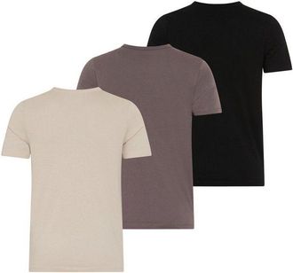 BOSS T-Shirt TShirtRN 3P Classic (Packung, 3-tlg) mit BOSS Stickerei