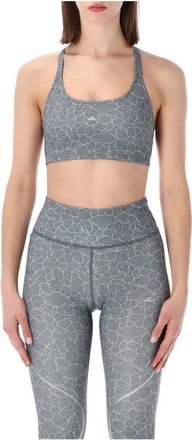 adidas by Stella McCartney Femme, Sport, Gris, Taille: 42 FR Printed Mini Crop Top