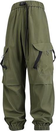 Generic Pantalon de jogging l&eacute;ger pour homme pour la gym et lentra&icirc;nement cardio, respirant et &eacute;vacuant lhumidit&eacute;, taille &eacute;lastique, Vert noir, L