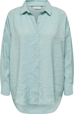 Only Damen Onlzazima L/S Loose Shirt WVN Oversize-Hemd Mit Knopfverschluss Und Längerem Rückenausschnitt, Ether, XS