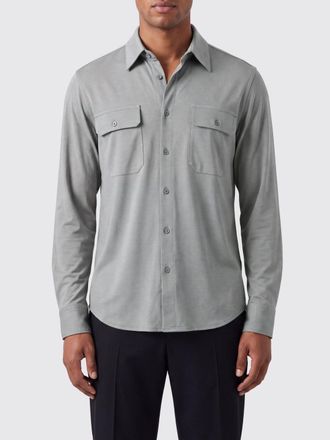 Tom Ford Chemise &agrave; rayures slim fit en m&eacute;lange de soie et coton avec poches