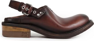 Miu Miu Foule Leather Mules