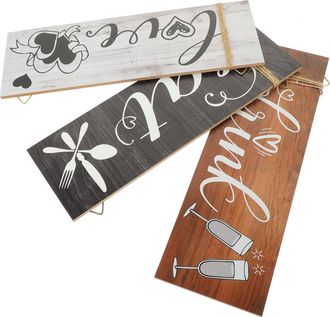 SOLUSTRE Holz Wandschild Für Küche Esszimmer Wanddekoration Rustikales Hängeschild Aus Holz Für Zuhause Restaurant Bar Büro Hotel