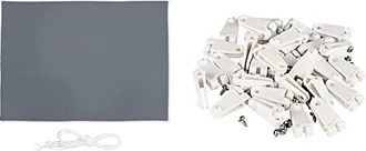 Relaxdays Sonnensegel rechteckig, 2,5 x 3,5 m, wasserabweisend, UV-beständig, grau & Windhager Laufhaken für die Befestigung von Sonnensegel oder Seilspannmarki