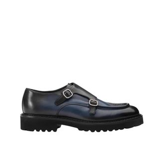 Doucal's Leder Doppel-Schnallen Schuh - - Shoes - Herren - Blau - 42 EU