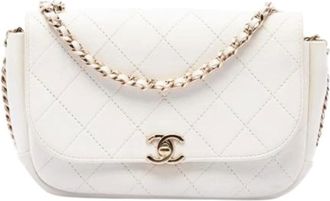 Chanel Sac bandouli&egrave;re vintage doccasion - Femme - Pre-owned - Blanc - Taille: ONE Size