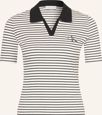 Calvin Klein Jeans Jersey-Poloshirt schwarz