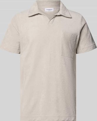 Lindbergh Relaxed Fit Poloshirt mit V-Ausschnitt