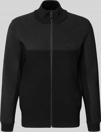 HUGO BOSS Regular Fit Strickjacke aus Viskose-Mix