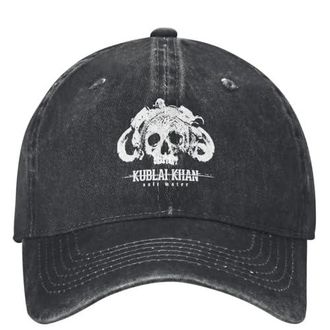 Generic Casquette pour Hommes, Kublai Khan TX Promo Waeer Skull Logo de la Casquette de Baseball Metalcore Band Unisex Teens Sun-Proof Dad Hats y2k Y2k Outdoo