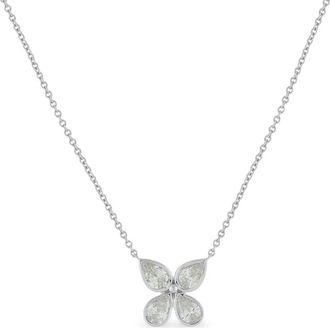Luxury Bazaar collier &agrave; pendentif orn&eacute; de diamants taille poire - Argent