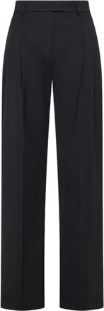 Seventy Femme, Pantalons, Noir, Taille: 44 FR Wide Double-Pleat Pantalons