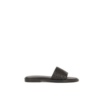 Kazar Schwarze Ledersandalen mit Lochmuster - - Shoes - Damen - Schwarzk - 39 EU