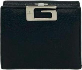 Gucci Portefeuille bifold en cuir doccasion - Femme - Pre-owned - Noir - Taille: ONE Size