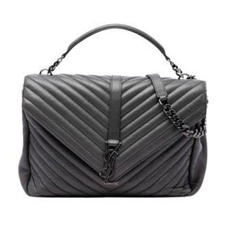Saint Laurent Pre-owned College Satchel - Femme - Pre-owned - Gris - Taille: ONE Size