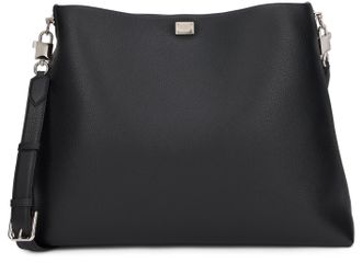 Dolce & Gabbana Mens Tote Bag Vittoria Black Leather Calfskin