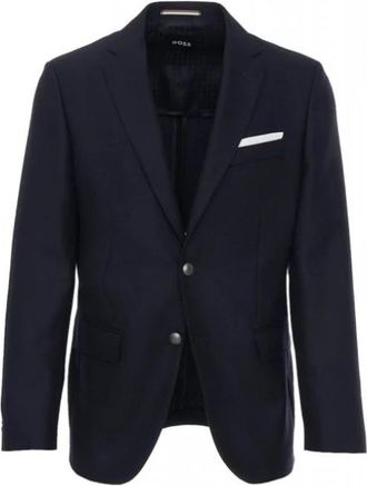 HUGO BOSS Homme, Vestes, Bleu, Taille: 4XL Blazer Slim-fit