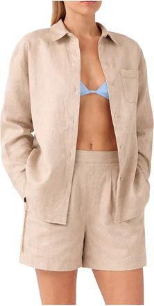 Saint Barth Femme, Maillots de bain, Beige, Taille: 38 FR Cristal Shirt