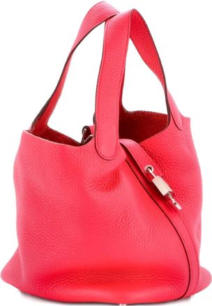 Herm&egrave;s Picotin Lock Bag Clemence PM bucket bag - Rosa