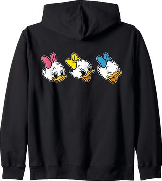 Disney April May & June Duck Big Face Retro Trip Matching Kapuzenjacke