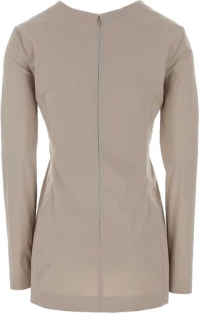Miu Miu Stretch Poplin Mini Dress - Beige