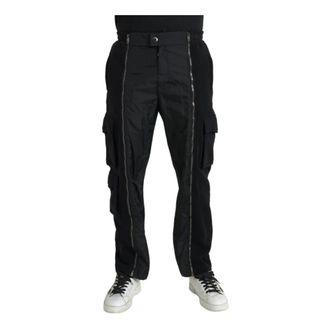 Dolce & Gabbana Skinny Baumwollmischung Hose - - Trousers - Herren - Schwarzk - M