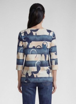 Rabe 3/4-Arm-Shirt mit grafischem Muster