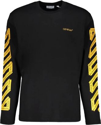 Off-white Homme, Tops, Noir, Taille: S T-shirt &agrave; manches longues