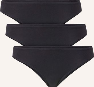 Hessnatur Hessnatur Slip Regular Cut 3er Pack schwarz