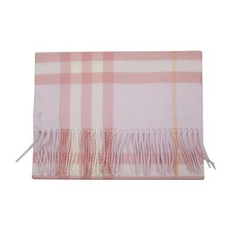 Burberry Femme, Accessoires, Rose, Taille: ONE Size Check Cashmere Scarf