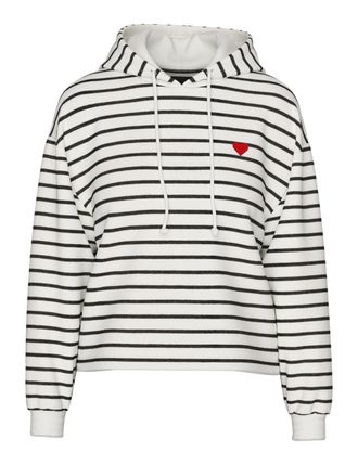 Pieces Pcchilli Ls Hoodie Stripes Emb Noos Bc