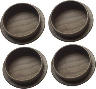 Soimiss 4 Stück Teiliges Möbelbeine Schutzkappen aus Kunststoff mit Filz rutschfeste Stuhlbeinschoner für Bodenschutz und Kratzfestigkeit Passend für Runde St