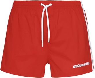 Dsquared2 Homme, Maillots de bain, Rouge, Taille: XL V&ecirc;tements Mer Rouge Boxer Midi