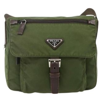 Prada unisex, Pre-owned, Vert, Taille: ONE Size Sac messager Pre-owned &agrave; boucle