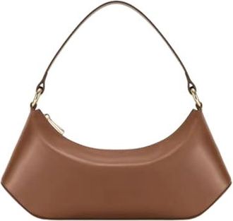 Generic Sac &agrave; bandouli&egrave;re pour femme en cuir souple marron, petit sac &agrave; main l&eacute;ger sous les bras, pochette Hobo avec fermeture &eacute;clair, pour femme, universit&eacute;,