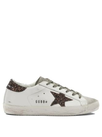 Golden Goose Low-Top Sneaker - Distressed Slip-On Sneakers With Glitter Accents - Gr. 36 (EU) - in Wei&szlig; - f&uuml;r Damen