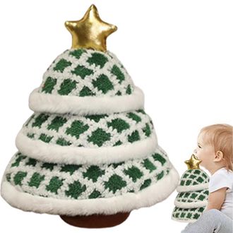 Generic Weihnachtskissen aus Pl&uuml;sch in Form eines Weihnachtsbaums gef&uuml;llt | 9,8-Zoll-Pflanzen-Dekokissen in Weihnachtsform, Dekokissen, Kissen