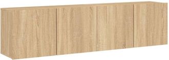 vidaXL Vidaxl - TV-Wandschränke 2 Stk. Sonoma-Eiche 80x30x41 cm