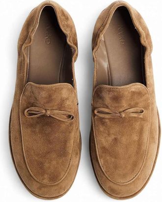 NA-KD Loafer aus Wildleder mit Schleifendetail in Hellbraun