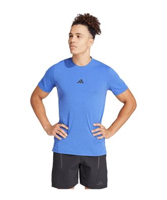 adidas Designed for Training Workout T-Shirt, kurz&auml;rmlig, Herren, Semi Lucid Blue, XL