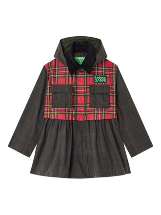 Ganni x Barbour manteau &agrave; motif tartan - Vert